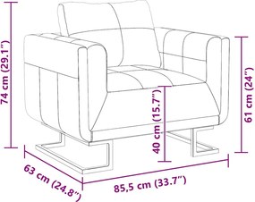 Hranaté křeslo s chromovanými nohami černé umělá kůže 241004