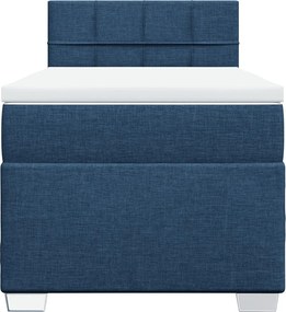 Box spring postel s matrací modrá 100 x 200 cm textil 3285805