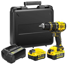 Stanley - 18V AKU vrtačka s příklepem, 2x aku 4,0 Ah Li-ion, nabíječka SFMCD721M2K-QW