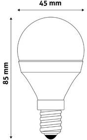 LED žárovka E14 6,5W 560lm G45, studená, ekv. 46W