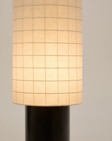 Bílá/černá stojací lampa s textilním stínidlem (výška 142 cm) Dulan – Kave Home