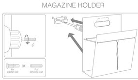 Kovový/z eko kůže stojan na časopisy Bull L – LIND DNA