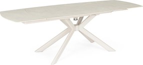 BIZZOTTO Krémový rozkládací jídelní stůl JANIKA 160-240x90 cm 0731289