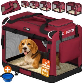 Box pro psa skládací L 70x52x50cm tmavě červená