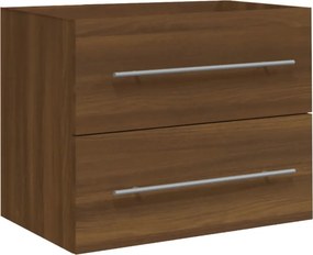 vidaXL Skříňka se zápustným umyvadlem dřevotříska [3325046] Barva: kouřový dub