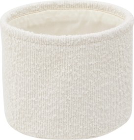 Sada 3 textilních košů BOUCLETTE, 14 x 14 x 11 cm - bílý