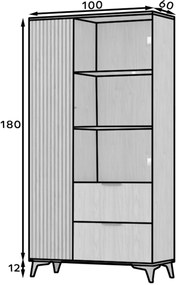 Eltap Vitrína Entsian 100 Dub Artisan