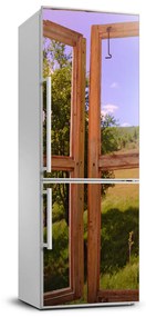 Wallmuralia Nálepka na ledničku Příroda za oknem 60x180 cm