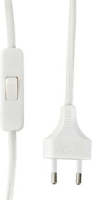 Bílá/v leskle stříbrné barvě látková stolní lampa (výška 38 cm) Connie – Ellos Home