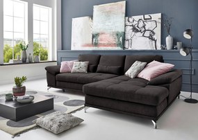 XXXLutz ROHOVÁ SEDAČKA, textil, černá Sit & More - Sedací soupravy - 000144005507