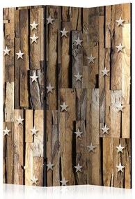 Paraván Wooden Constellation Dekorhome 135x172 cm (3-dílný)