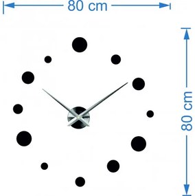 Velké nástěnné nalepovací hodiny DIY I SENTOP 12S044