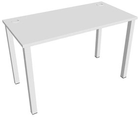 Stůl pracovní rovný 120 cm hl. 60 cm - Hobis Uni UE 1200 Dekor stolové desky: bílá, Barva nohou: bílá