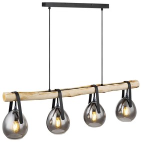 Toolight Závěsné osvětlení Modern Wood D25 APP1775-4CP černá