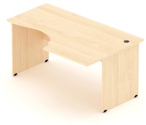 Kancelářský rohový stůl pravý Komfort, dřevěná podnož, 160x70/100x76 cm BKA20 03