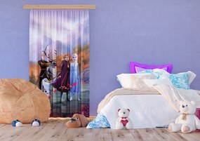 Dětský závěs DISNEY - FROZEN 2 - Elsa s přáteli na horské plošině - 140x245 cm