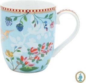Pip Studio Floral Hummingbirds Hrnek mini modrý 145ml