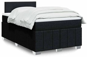 Box spring postel s matrací černá 120x200 cm textil 3287030