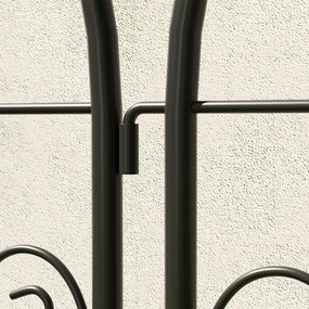 Outsunny Podpora rostlin s ptáčky, 2 kusy, Zahradní treláž pro zeleninu, popínavé rostliny a květiny, vyrobeno z kovu, 50 x 180 cm, černá | Aosom