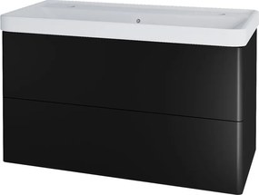 Mereo Mereo, Siena, koupelnová skříňka s keramickym umyvadlem 101 cm, bílá, antracit, černá, CN4422