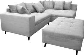 XXXLutz ROHOVÁ SEDAČKA, textil, světle šedá MID.YOU - Sedací soupravy - 001628000330