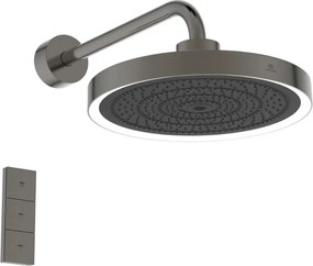 Ideal Standard Idealrain Solos - Hlavová sprcha s připojením, průměr 33 cm, 3 proudy, s LED osvětlením, Magnetic Grey A7890A5