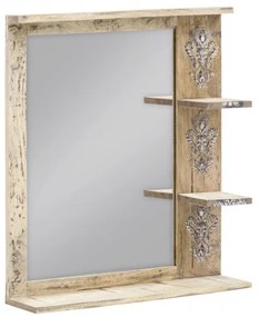 Masivní designový zrcadlo Claudia z mangového dřeva