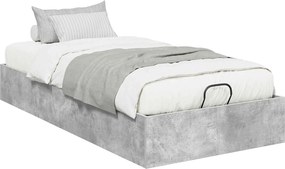 Ottoman postel Betonově Šedá 100 x 200 cm Dřevěný materiál 3409248