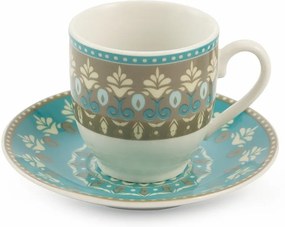 BonamiSada 6 porcelánových šálků na espresso s podšálkem Villa d'Este Cala, 90 ml