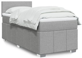 Box spring postel s matrací světle šedá 80 x 200 cm textil 3289188