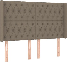 Box spring postel s matrací a LED taupe 140x190 cm textil 3138553