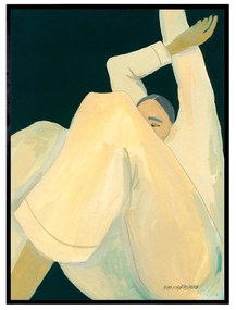 THE POSTER CLUB Autorský plakát The Dream by Hanna Peterson 50x70 cm, žlutá barva, béžová barva, papír