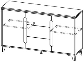 Casarredo Komoda PAGINO 6 bílá/jasan