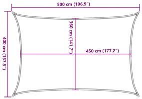 vidaXL Marketos Stínící plachta 160 g/m² cihlová 4 x 5 m HDPE