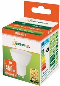 Toolight Toolight, Teplá LED žárovka GU10 230V 6W 450lm 13265, OSW-01026