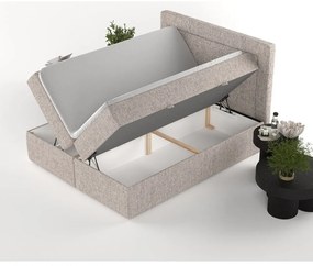Světle hnědá boxspring postel s úložným prostorem 160x200 cm Imagine – Maison de Rêve