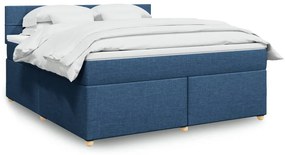 Box spring postel s matrací modrá 180x200 cm textil 3289065
