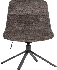Hnědé otočné křeslo z textilie bouclé Soren – WOOOD