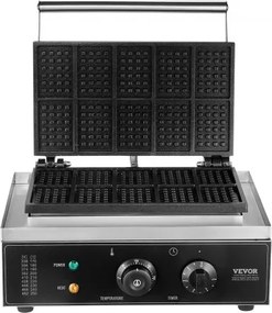 10PCS Komerční vaflovač Obdélníkový vaflovač 1550 W