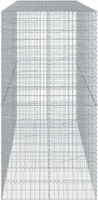 Gabionový koš s víkem 350 x 100 x 200 cm pozinkované železo 3295230