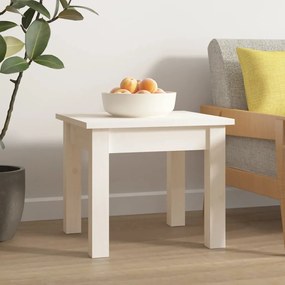 Konferenční stolek bílý 35 x 35 x 30 cm masivní borové dřevo