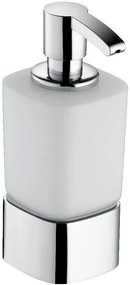 Keuco Elegance - Dávkovač mýdla s držákem, 220 ml, matné sklo/chrom 11653019001