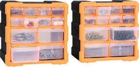 Organizéry s 12 zásuvkami 2 ks 26,5 x 16 x 26 cm 147581