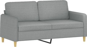 2místná pohovka s polštáři světle šedá 140 cm textil 3200909