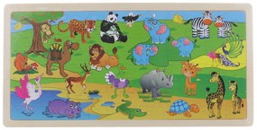 Dřevěné puzzle safari 96 dílků