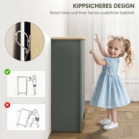 HOMCOM Botník se 2 sklápěcími přihrádkami, nastavitelná přepážka pro 8-12 párů bot, 72 x 26 x 80 cm, světle šedý