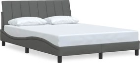 Rám postele bez matrace Hanko tmavě šedá 140 x 200 cm textil 3310392