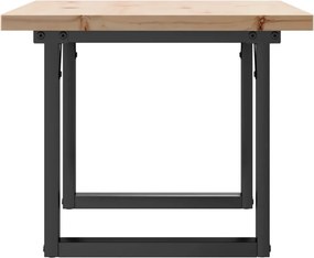 Konferenční stolek s O rámem 80x50x40,5cm borové dřevo a ocel 3282728