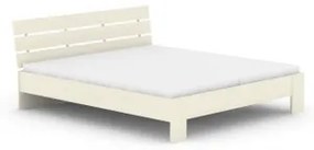 Manželská postel REA Nasťa 180x200cm - navarra, 1. pás čela 1027 - bílá, 2. pás čela 1102 - cappuccino, 3. pás čela v barvě postele