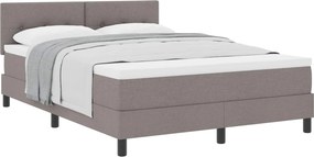 Postel s boxspringem s čelo Taupe 140 x 200 cm textil 3338696